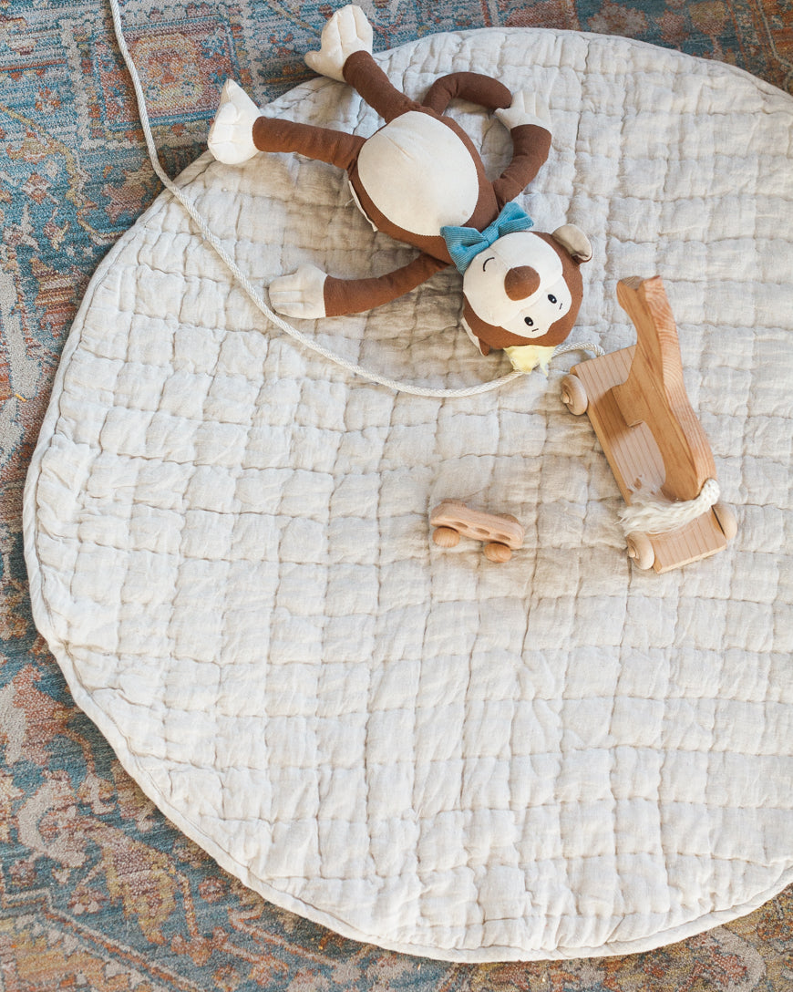 Stone Washed Linen Quilted Play Mat – Trades of Hope